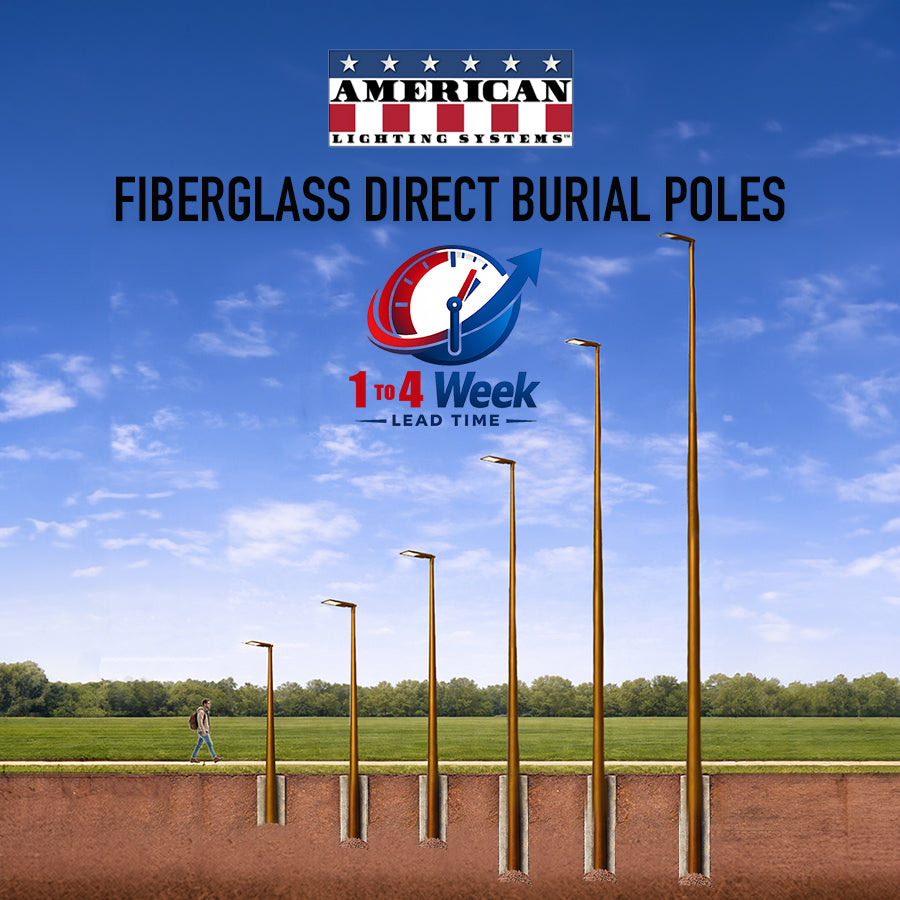Fiberglass Direct Burial Poles for Outdoor Lighting