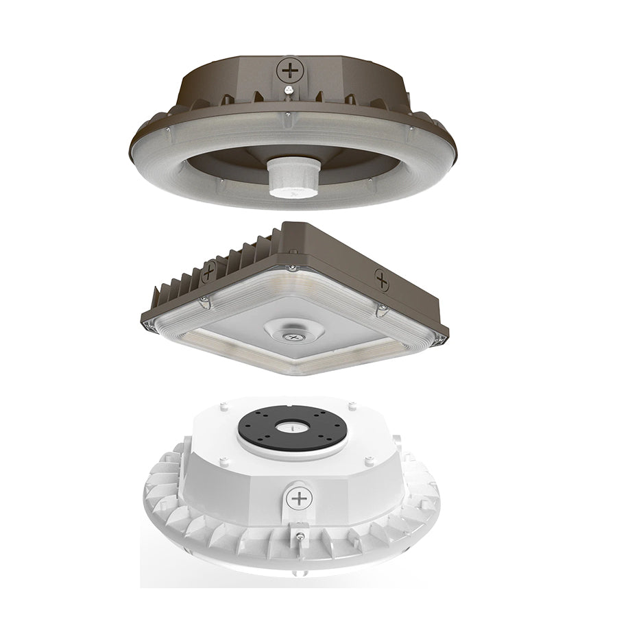 LED Canopy Lights for Gas Stations & Covered Areas