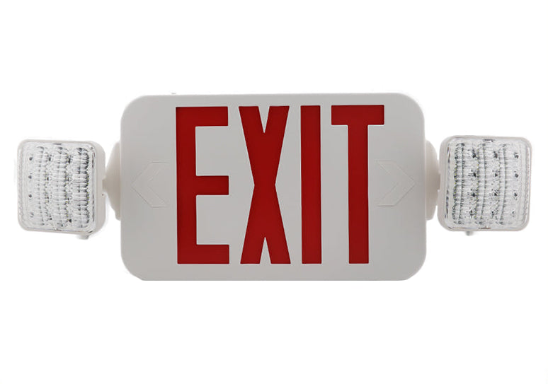 Buy Standard Exit Light Combo Red Letters White Housing