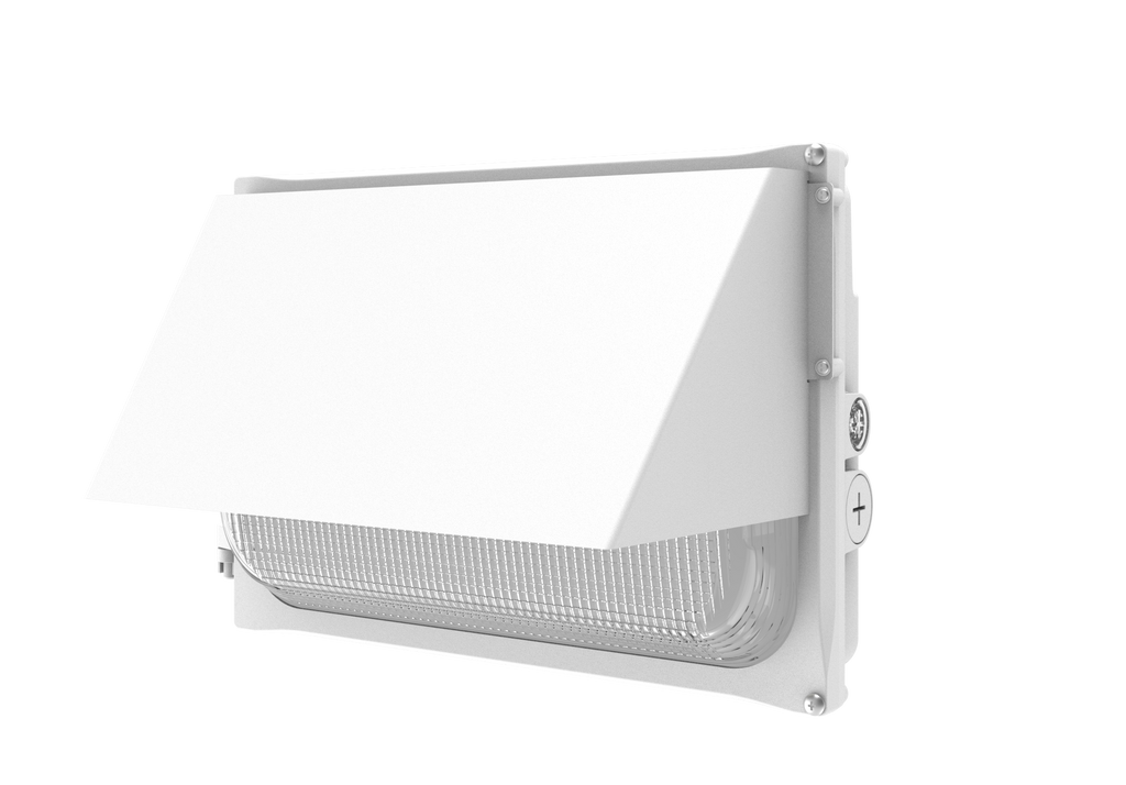 White 80W/100W/120W LED POWER & COLOR SELECTABLE WALL PACK W/PHOTOCELL ...